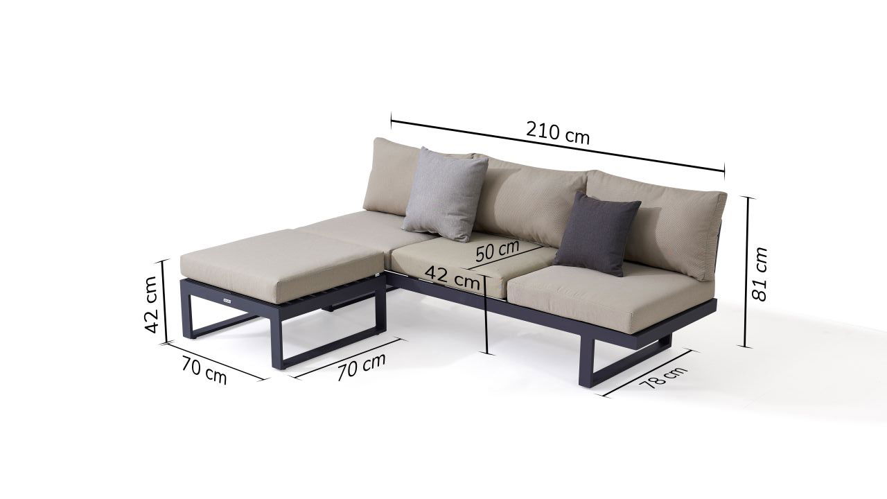 Living Zone Sami Lounge Compact | Für 4 Personen | Beige